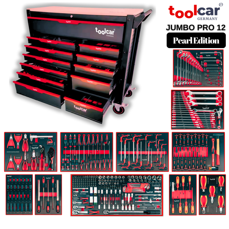 Toolcar Jumbo Pro 12 Black Werkstattwagen Werkzeugwagen | Toolcar